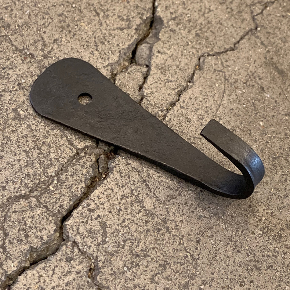 Hooks: Forged Flat Rustic Iron Hook – The Gardener Store